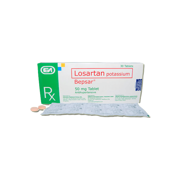 BEPSAR-50 Losartan Potassium 50mg Film-Coated Tablet 30's price in the ...